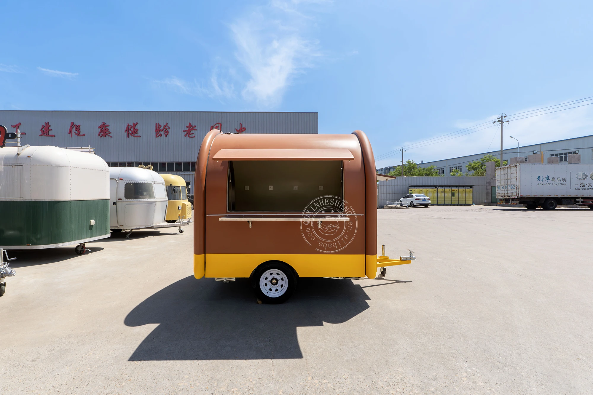 Manufacturer of round Top Food Trailer for Ice Cream Fried Chicken ...