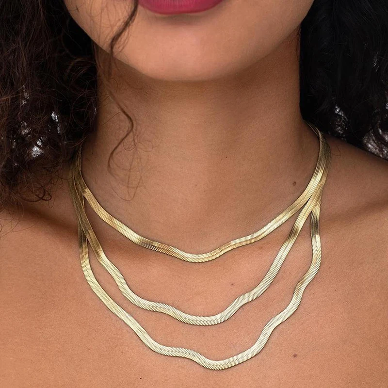 Milskye Dainty Sterling Silver 925 Minimalist Trendy Mini Flat Snake ...