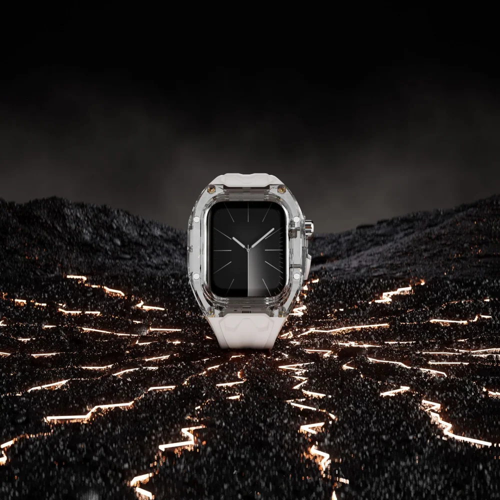 Mod Kit Watch Parts Transparent Full Cover Case Mod Kit With Silicone ...