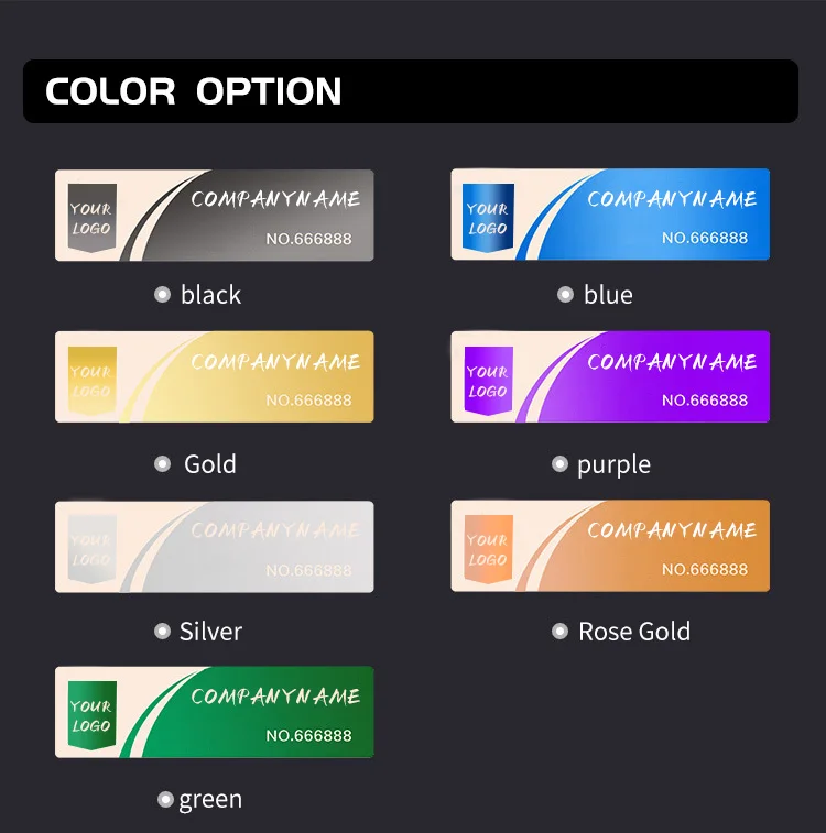 Custom Blank Hotel Uniform Staff Name Tags - Stainless Steel