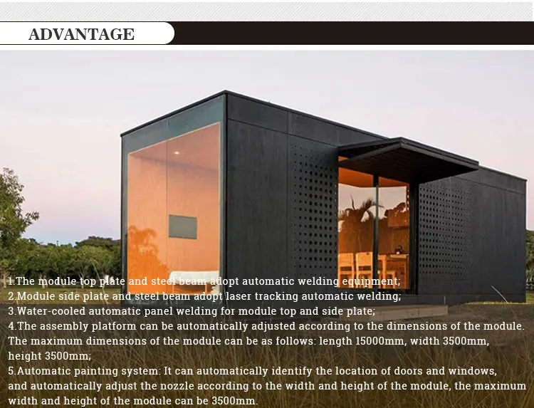 Luxury Prefab Modular Home Shipping Container House 2 Bed Room