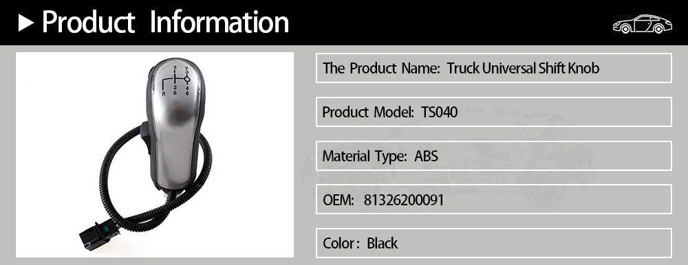 6pin Truck Electric Gear Shift Knob 8 Speed+r Truck Parts Gear Shift ...