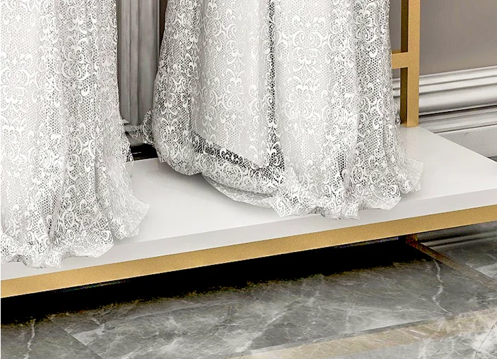 Custom Gold Lady Wedding Dress Garment Display Stand