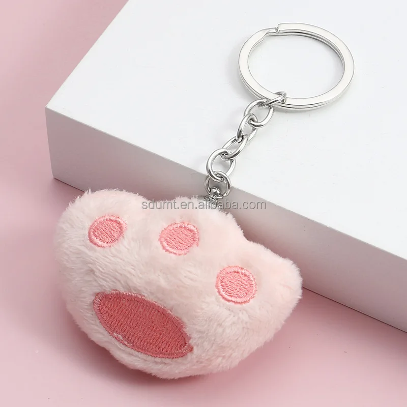 Cute Cartoon Animal Plush Toy Keychain Backpack Key Chain Cat Frog ...