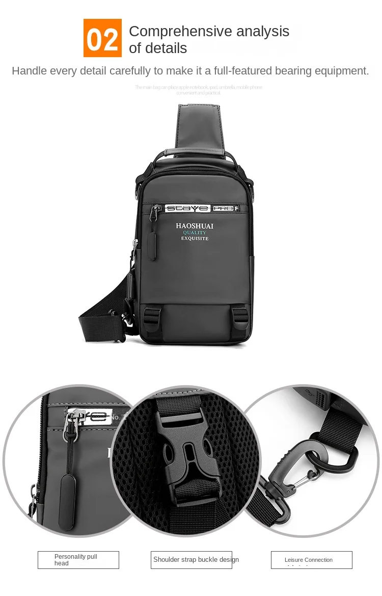 Multifunction Crossbody Bag Anti-theft Shoulder Messenger Bags Male ...