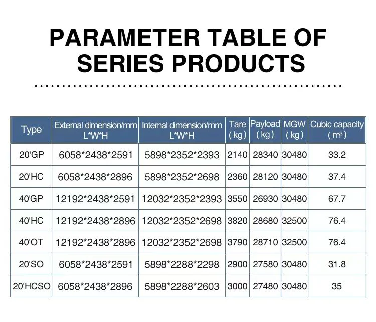 CSC Certified 20ft 40ft Bulk Storage ISO Type Dry Cargo Shipping ...