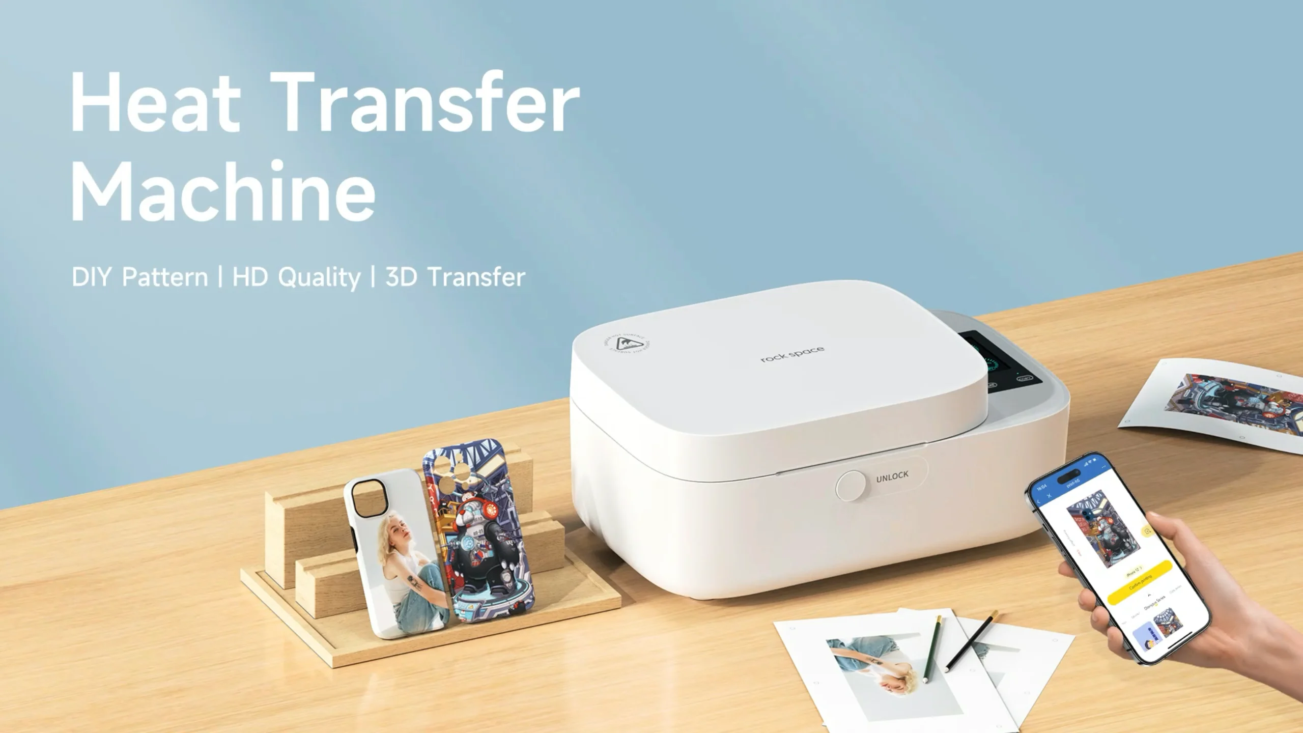 Small Heat Transfer Desktop Sublimation Phone Case Printer For Diy ...