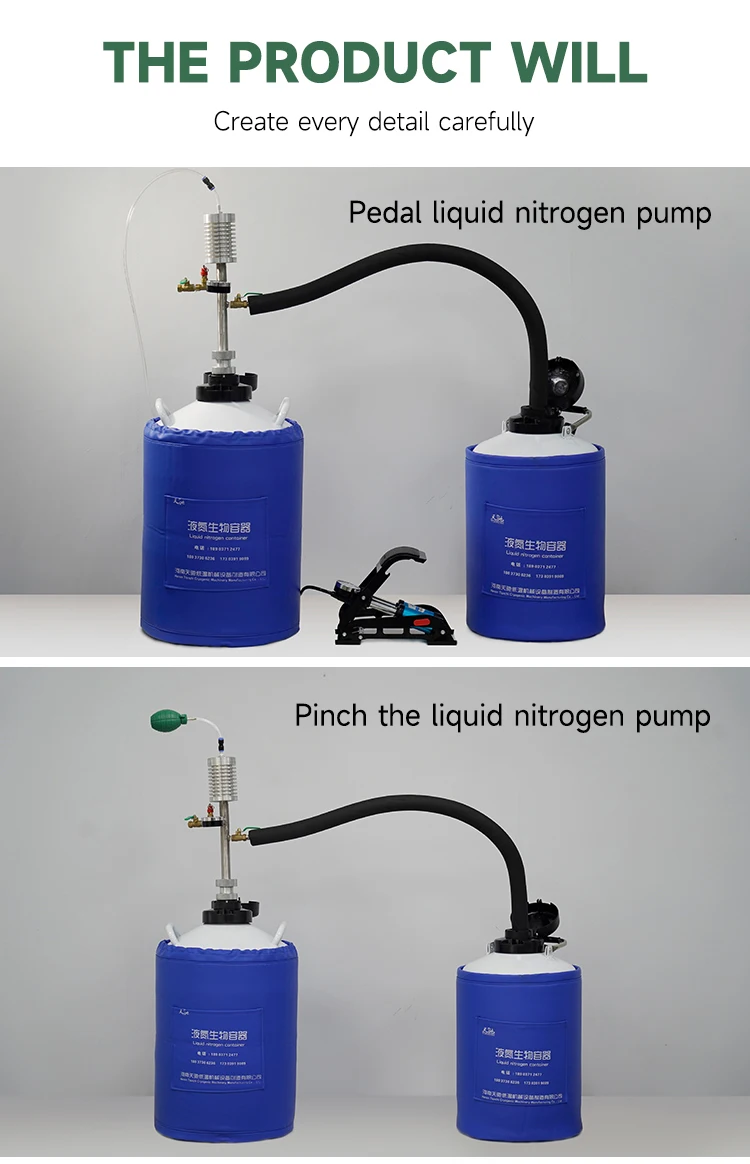 Small Liquid Nitrogen Gas Pump Foot Pumps Mechanical Cryo Ln2 Transfer ...