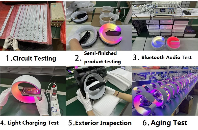 Hot Sell Atmosphere Led Night Light Bt Speaker Music Lamp Alarm Clock ...