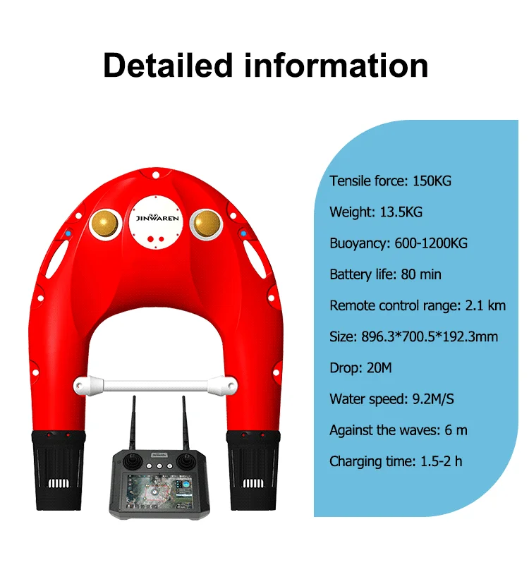 Powerful Portable Remote Rescue Vehicle Water Rescue Robot Life-buoy ...