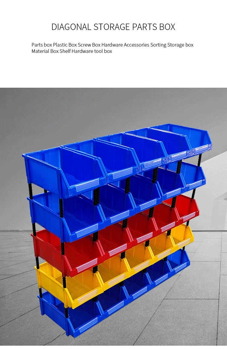 Warehouse Plastic Industrial Hardware Small Parts Screw Storage Bin Box ...