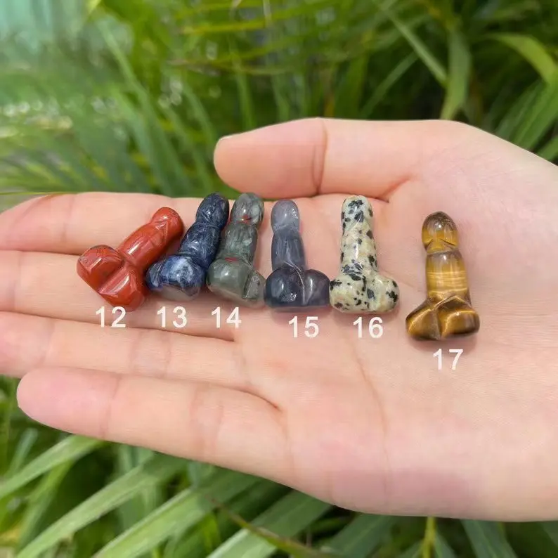 1inch Tiny Small Mini Crystal Penis Carvings Natural Gemstone Reiki ...