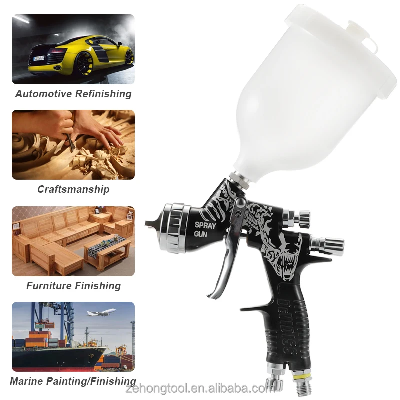 Devidiss Pro 600ml 1.3tip Professional Paint Spray Guns Automotive Air ...