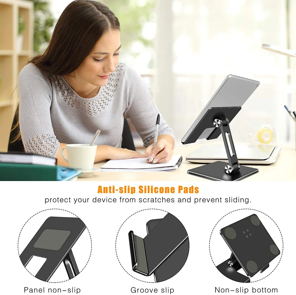 Tablet Stand Desk Riser 360 Rotation Multi-Angle Height Adjustable ...