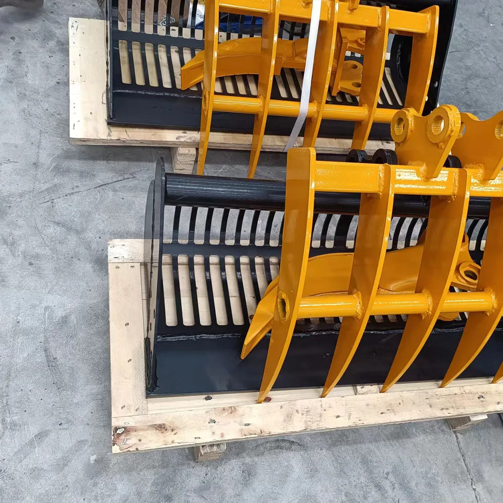 Mini Excavator Root Rake Attachment - Efficient Raking