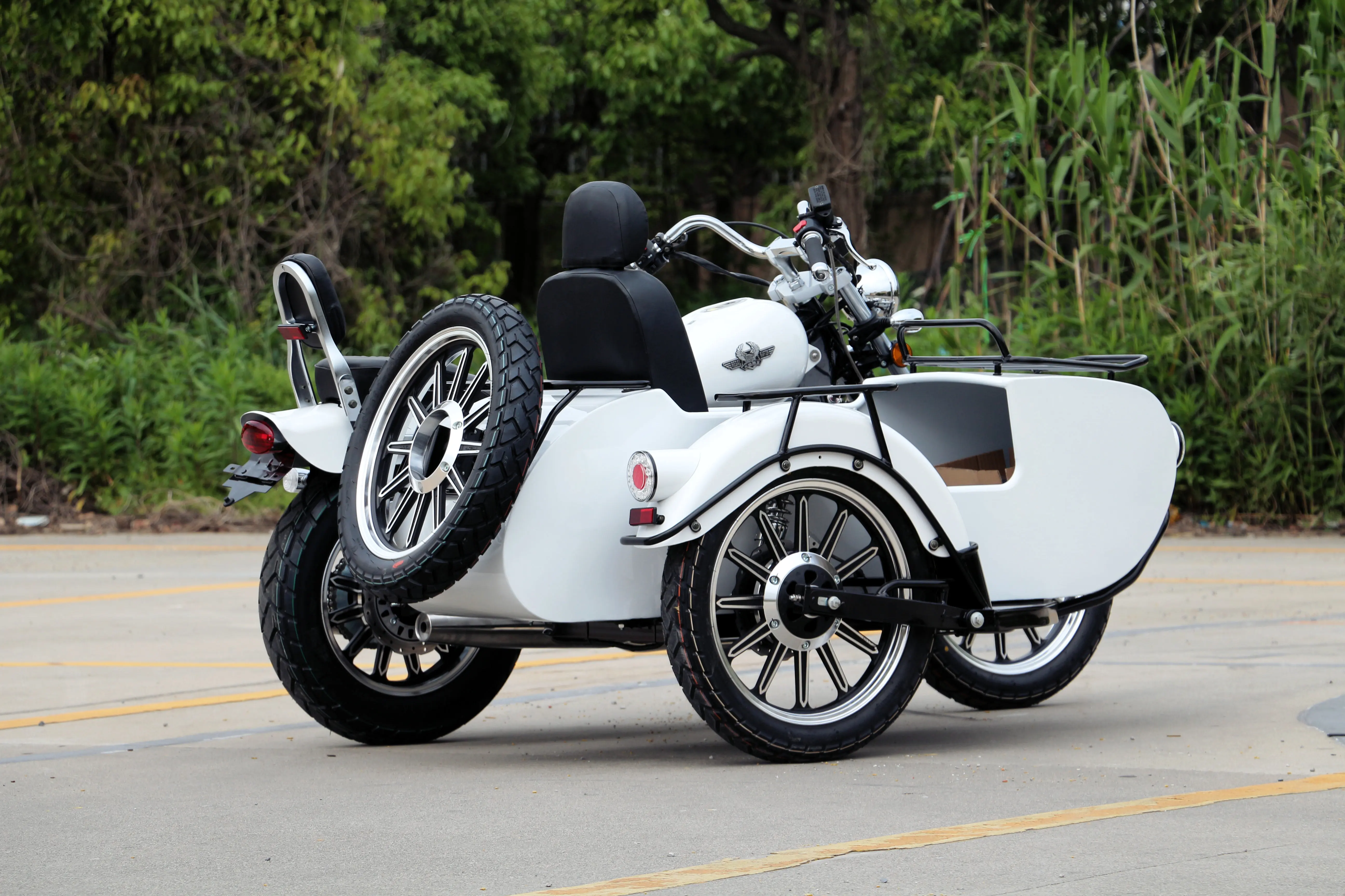 3-wheel Chopper Motorcycle with Sidecar - Adult Cool Shape