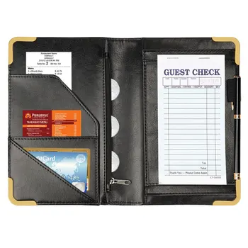 Restaurant Receipt Check Presenter Bill Holder Covers Custom Logo ...