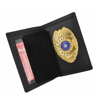 Real Leather Wallet Holder Security Guard Badges,Custom Wallet Badge ...