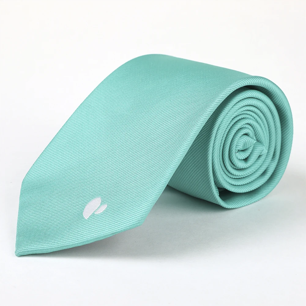 Wholesale Green Gift Necktie 100% Polyester Solid Color Plain Twill Tie ...