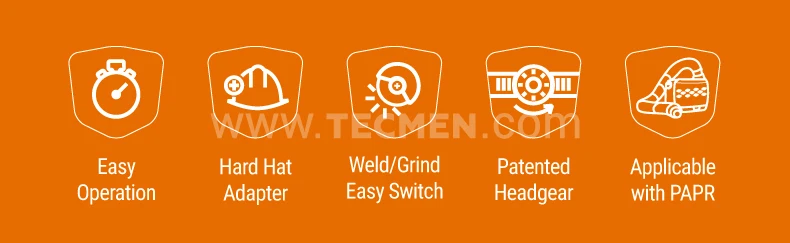 ADF815SG Imux TM16 TECMEN Welding Helmet - Solar Shade 5-8/9-13