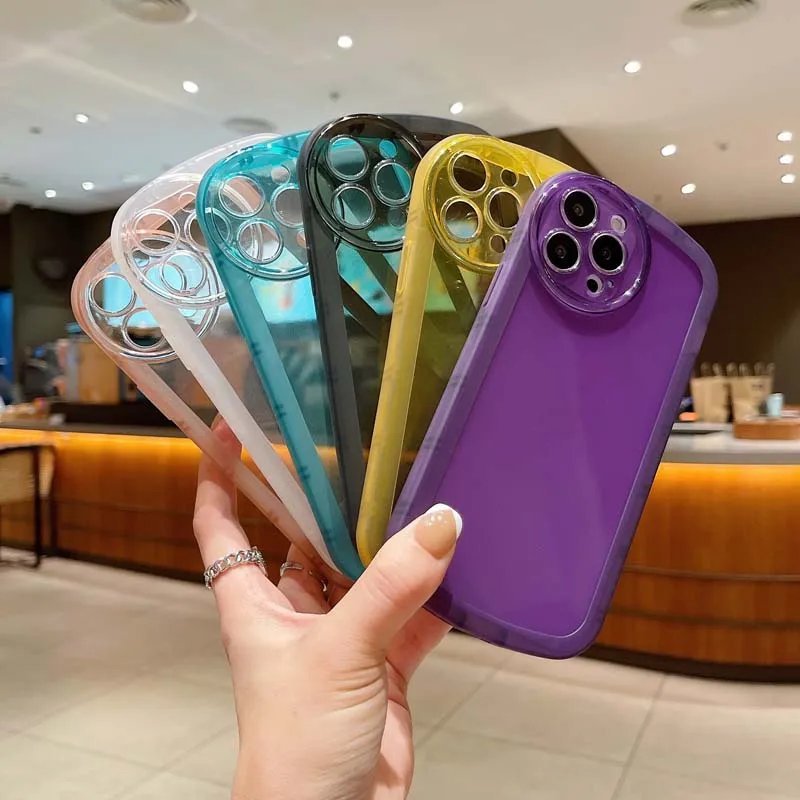 Beautiful Big Eye Camera Hole Design Transparent Silicone Tpu Phone ...