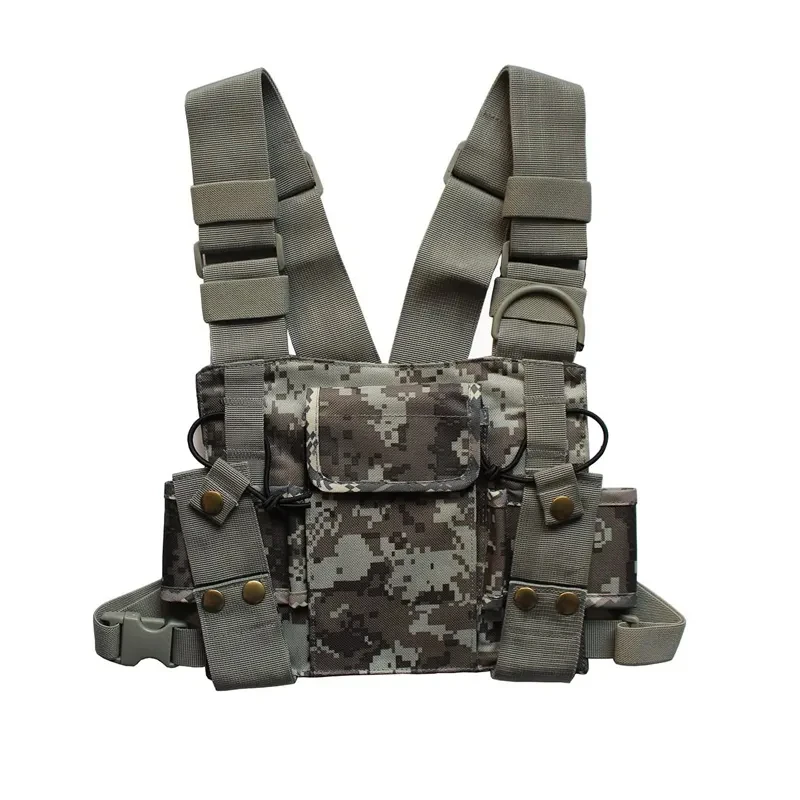 Radio Chest Harness Rig Holster Pack Front Zipper Bag Universal ...