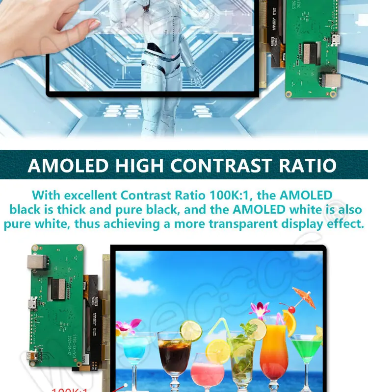 7.8 Inch Flexible Amoled Display - Wisecoco Factory Direct