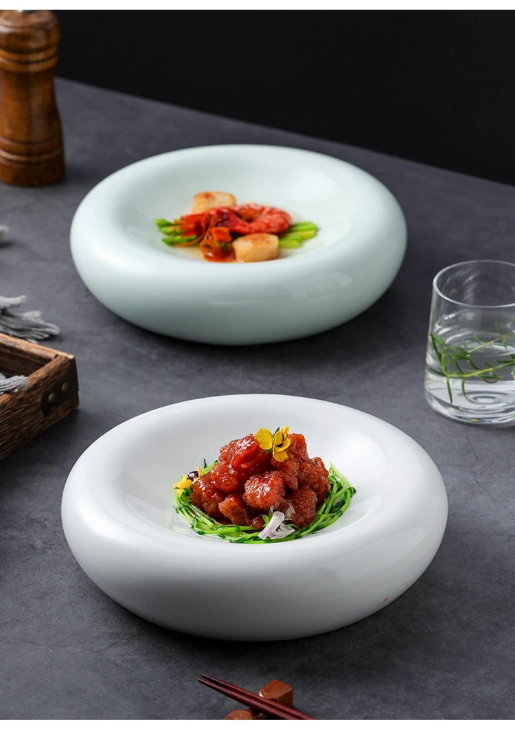 Matte Black Ceramic Dinner Plates - Perfect for Parties