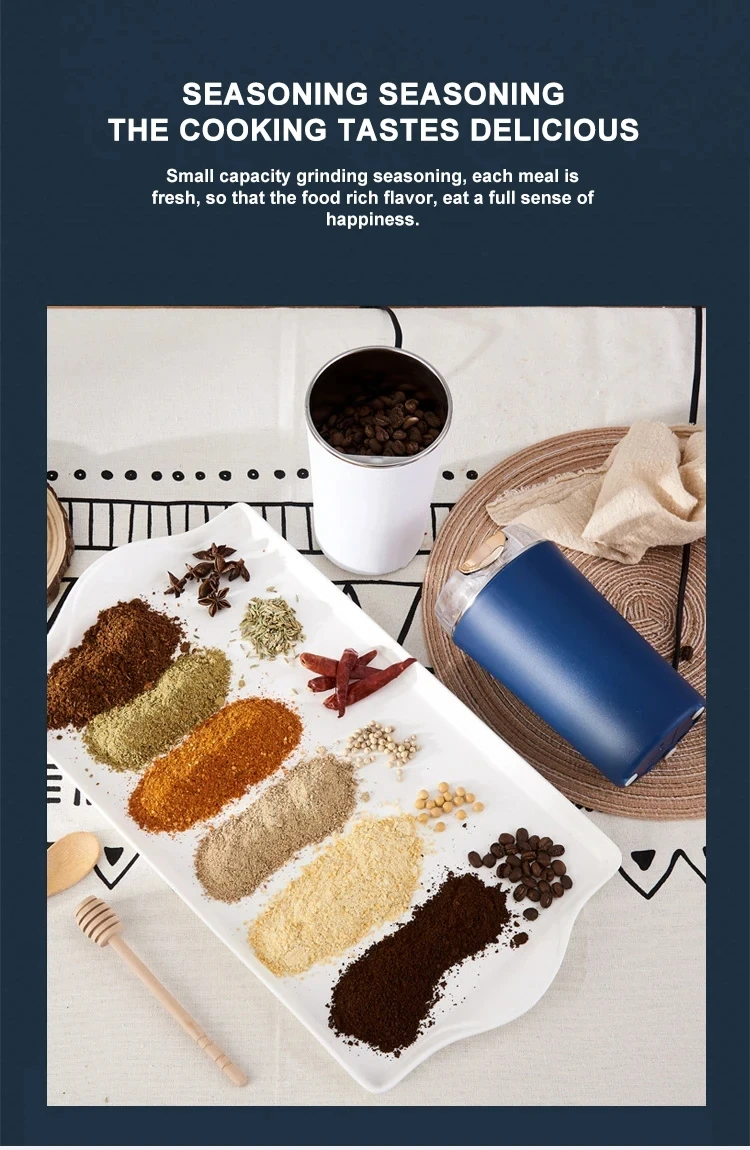 Mini Electric Coffee Grinder - Stainless Steel & Pepper Mill