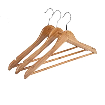 Wholesale Eco Friendly Natural Bamboo Suit Hanger,Bamboo Clothes Coat ...