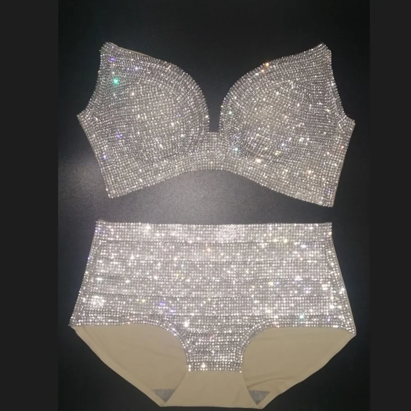 Crystals Nightclub Bling Rhinestone Swimsuit Bikini Popular Swimwear ...