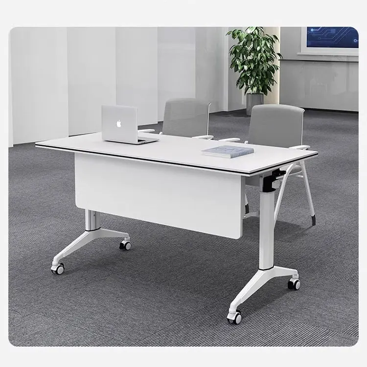 Office Workspace Reception Desk Folding Training Desk Table Elegant ...