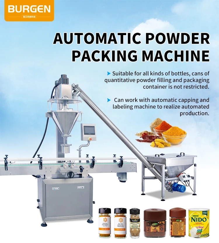 High Speed Auger Filler Peanut Butter Powder Jar Grinder Filling ...
