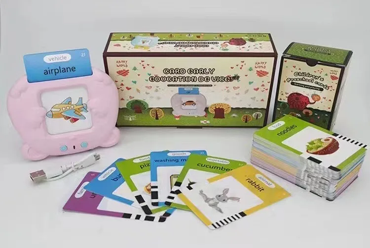 Early Educational Intelligent Kids Bilingual Speech Toys Talking Cards ...