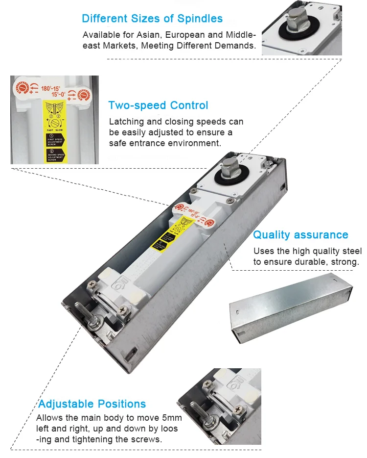 Monsoon Patch Fitting Swinging Door Floor Hinge Glass Door Closer Floor ...