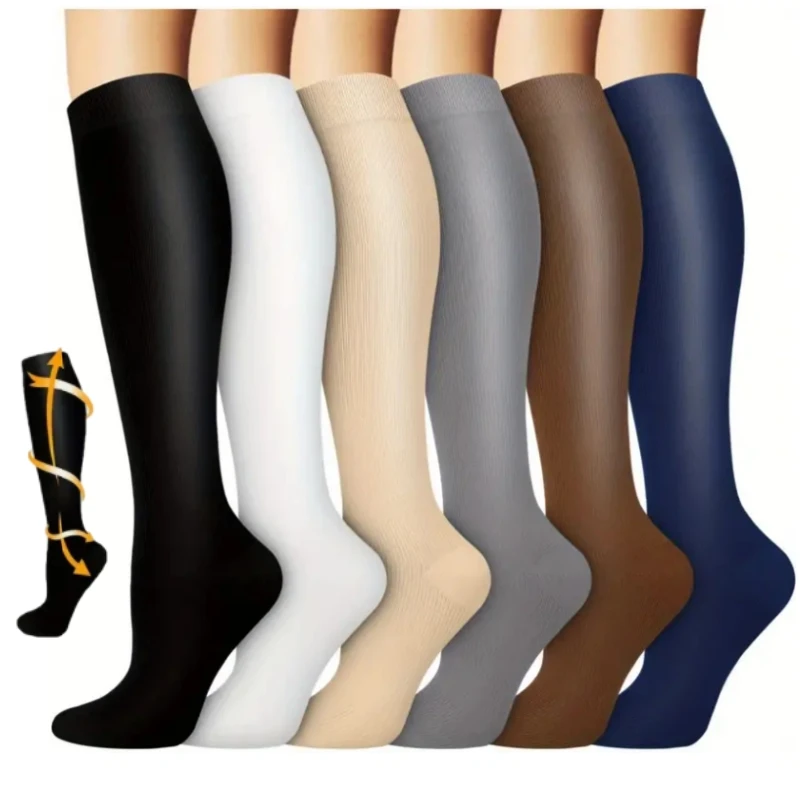 Unisex Knee High Leg Circulation Support Socks by Zhongzhi