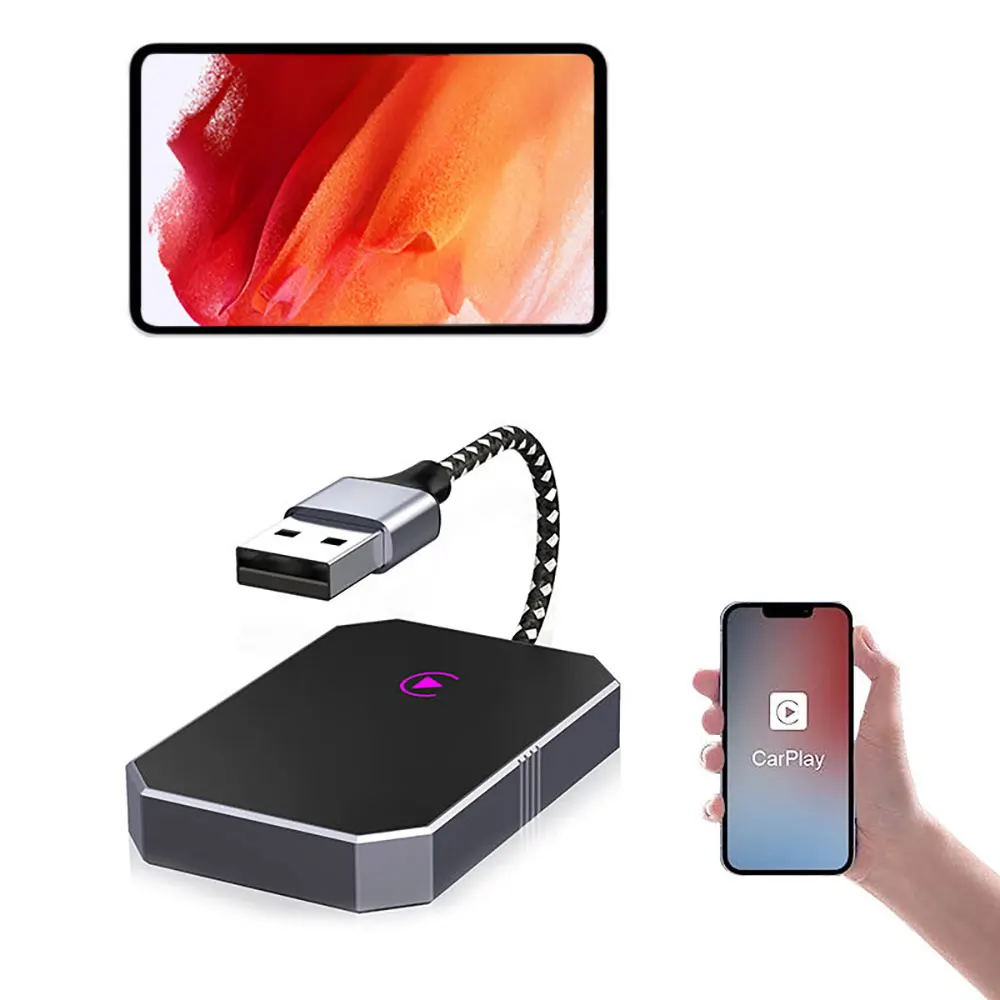 Wireless Carplay Android Apple 2In1 Wired Adapter Portable Ai Box ...