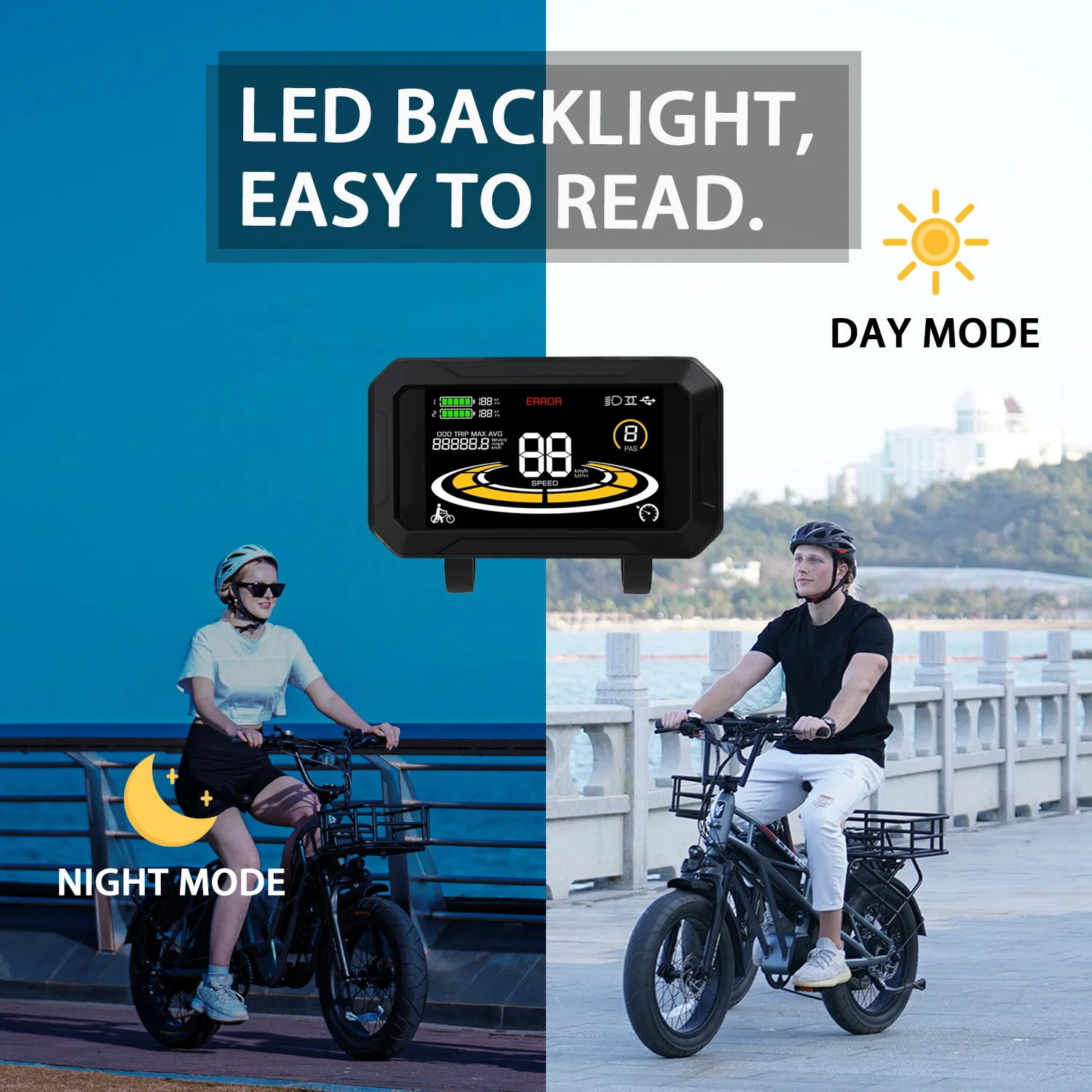 Yolin Yl-90th Colorful Lcd Displays Emc/ce/rohs Electric Bicycle ...
