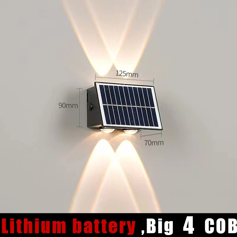 12 Hours Lighting 2 Packs 12 Led Wall Mounted Pathway Lights Outdoor ...