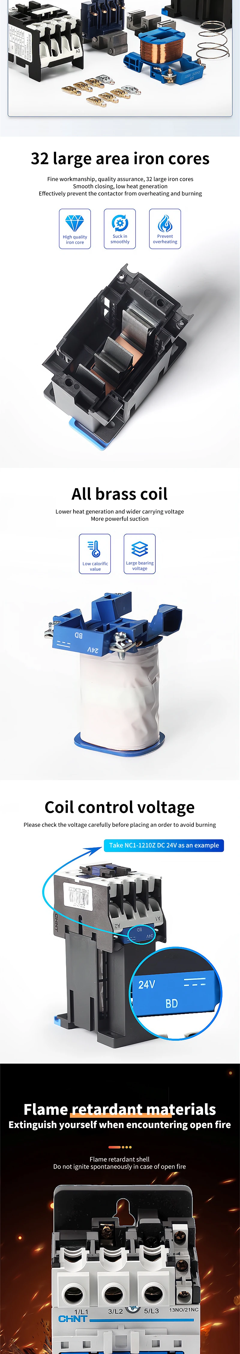 CHINT Contactor Magnetic Contactor NC1 1810 2508 CHINT Circuit Rating ...