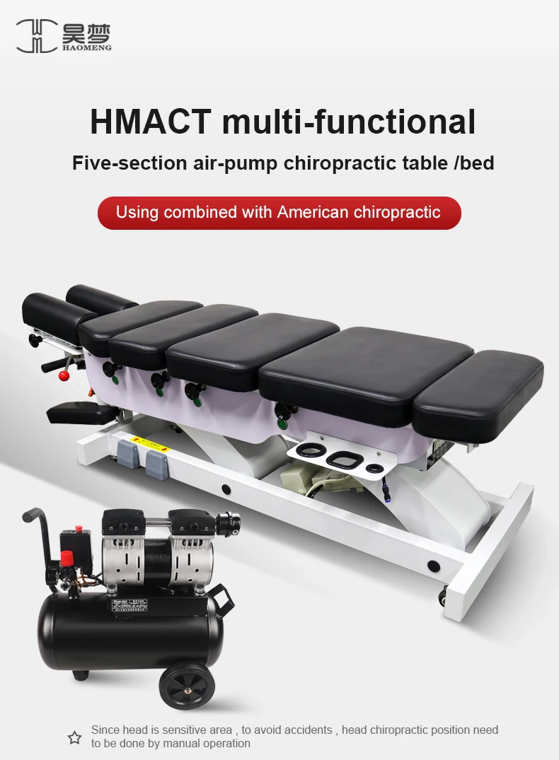 Automatic Five-section Air-pump Chiropractic Massage Table Spa Bed ...