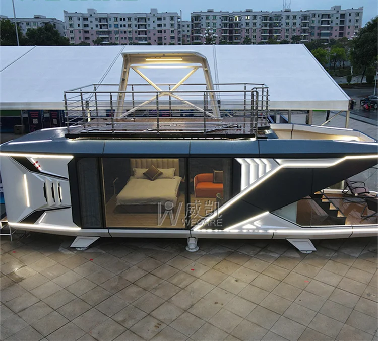 Outdoor Capsule House Commercial Space Airship Pod Prefab House Under ...