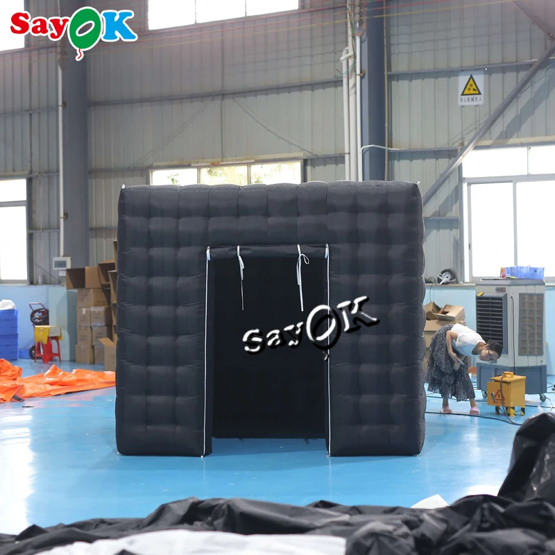 Sayok Inflatable Photos Booth For Birthday Party Inflatable Led 360 Photo Booth Enclosure Black ...