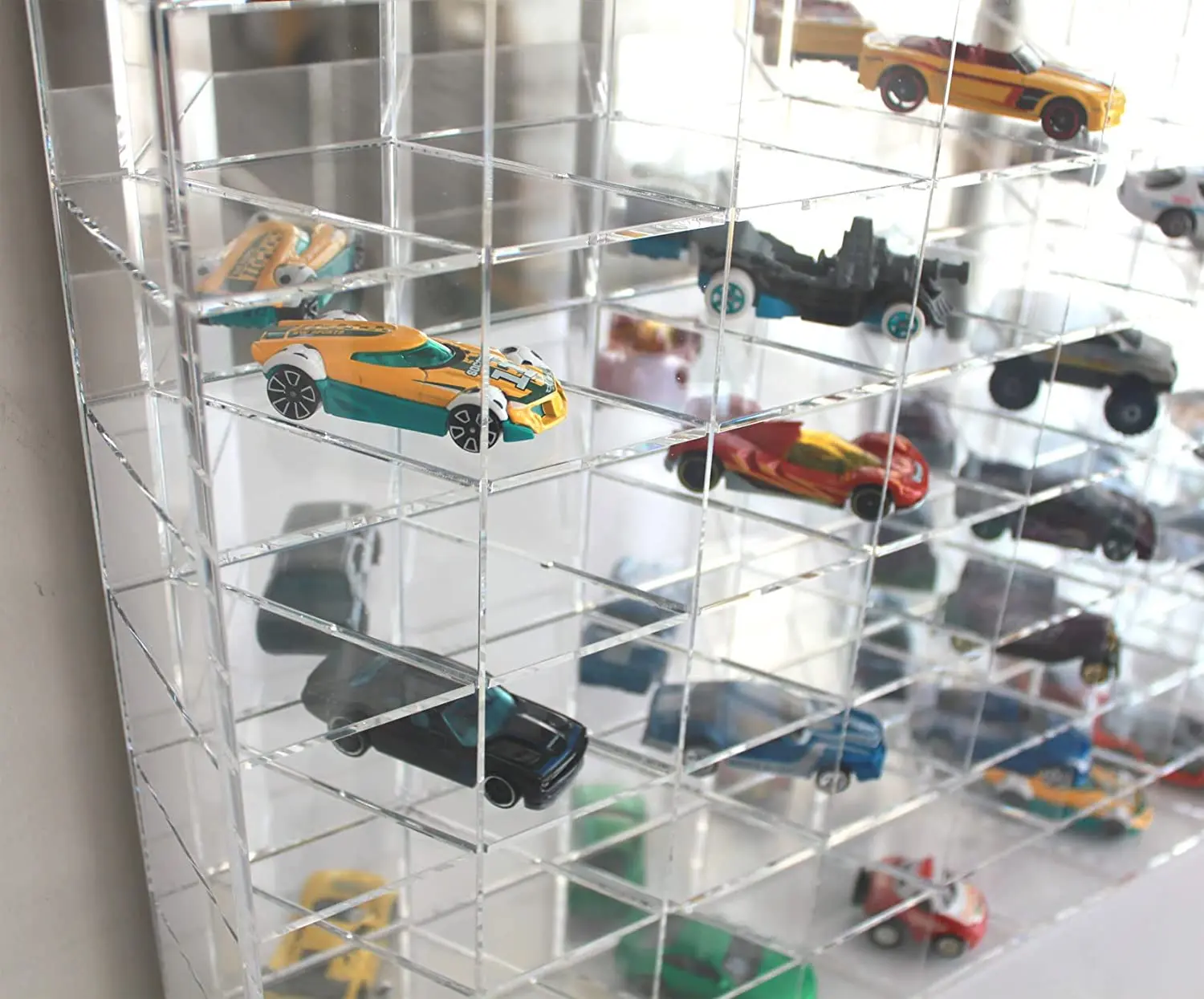 Clear Acrylic Display Case 1/64 Scale Hotwheels Toy Cars Display Box ...