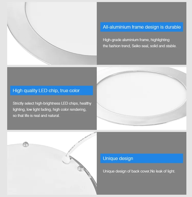 Modern Round Recessed Led Panel Light 6w Slim Recessed Led Panel Light ...