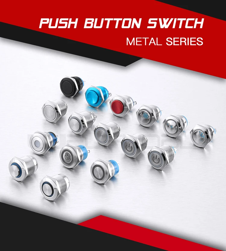 WELFNOBL Push Button Timer Light Switches 12 Volt Push Button Switch ...
