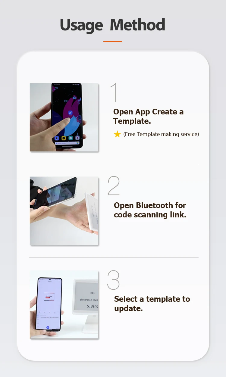 Bluetooth Esl Rfid Esl Supermarket Digital Price Tags