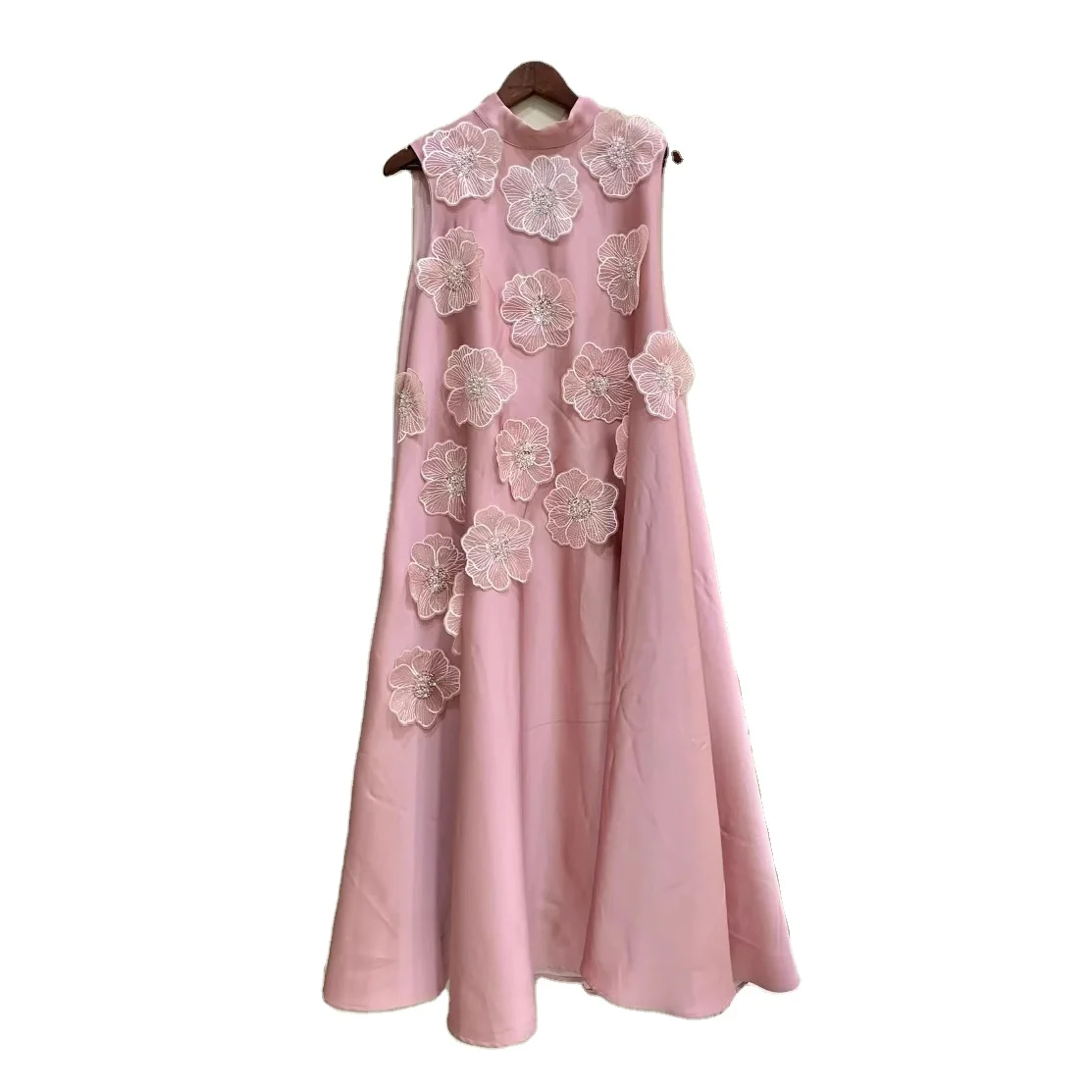 Three Dimensional Flower Nail Bead Dress for Women's Spring New ...