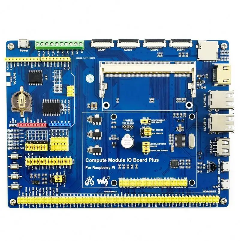 Waveshare Raspberry Pi Compute Module 3 Development Kit Type B Cm3 8gb 16gb 32gb Optional With