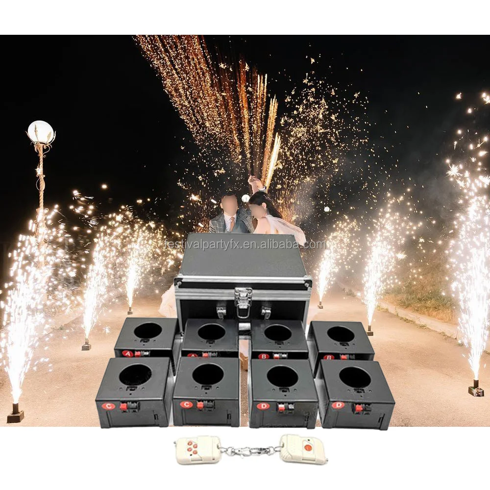 Wedding Electric Sparkler Fountain Indoor Spark 8 Cue Powered Battery ...